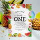 Cute Summer Fruit First Birthday Invitation | Zazzle