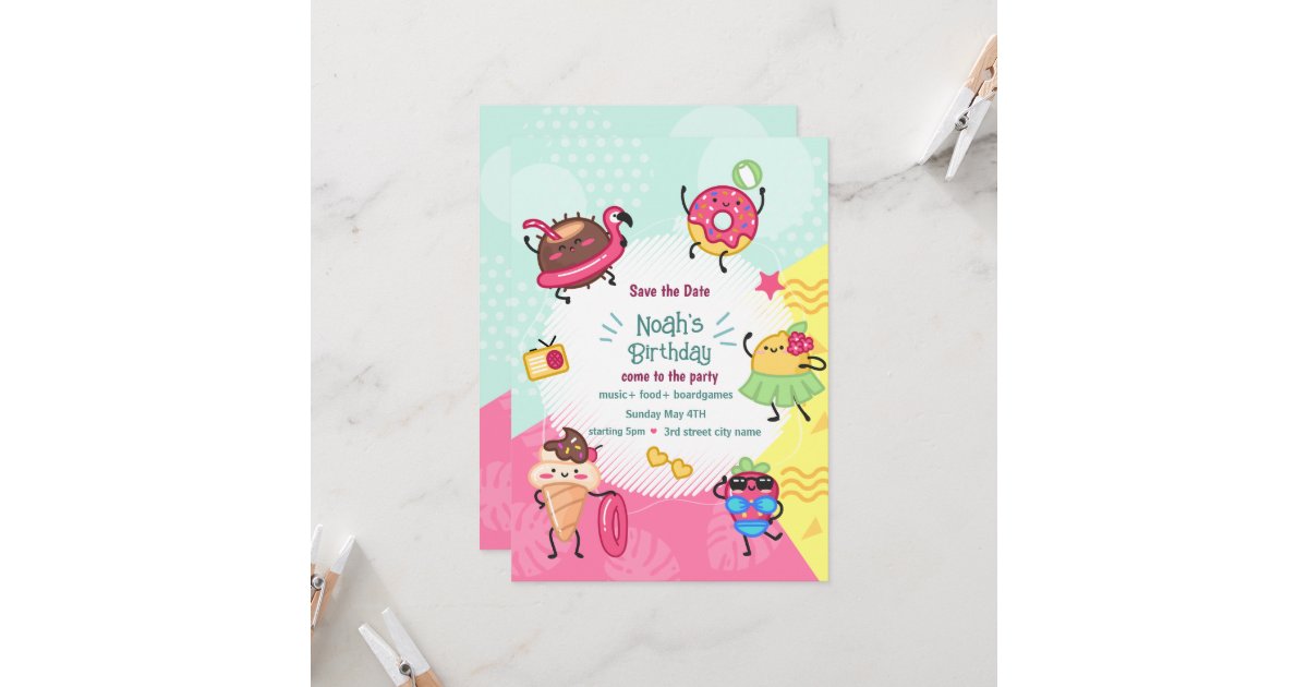 Cute Summer Pool Party Birthday Invitation | Zazzle