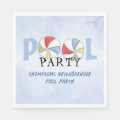Cute Summer Pool Party Custom Napkins | Zazzle
