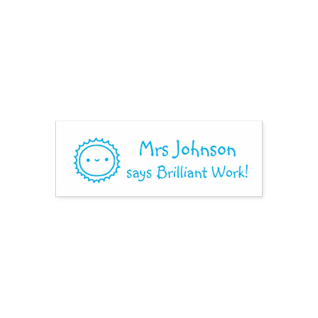 Cute Sun, Teacher Encouragement for Kids Self-inking Stamp | Zazzle