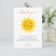 Cute Sunshine Baby Shower Flat Thank You Card | Zazzle