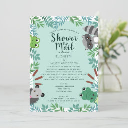 Cute Swamp Critters Baby Shower by Mail Invitation | Zazzle