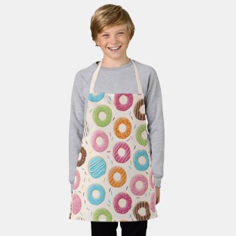 Cute Sweet Donuts Baking Party Apron | Zazzle