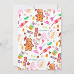 Cute SWEET ONE Candy Kids Candyland 1st Birthday Invitation | Zazzle