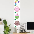 Cute sweets treats cartoon growth chart | Zazzle