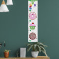 Cute sweets treats cartoon growth chart | Zazzle