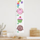 Cute sweets treats cartoon growth chart | Zazzle