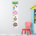 Cute sweets treats cartoon growth chart | Zazzle