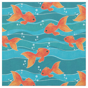 Goldfish Fabric | Zazzle