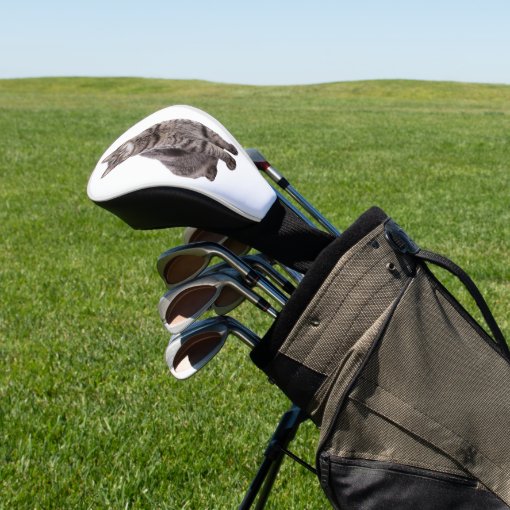 Cute Tabby Cat Golf Head Cover | Zazzle