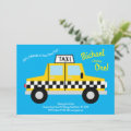Cute Taxi Cab Car Kids 1st Birthday Party Invitation | Zazzle
