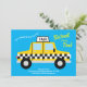 Cute Taxi Cab Car Kids 1st Birthday Party Invitation | Zazzle