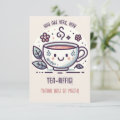 Cute Tea Lover's Gratitude Appreciation Thank You Card | Zazzle