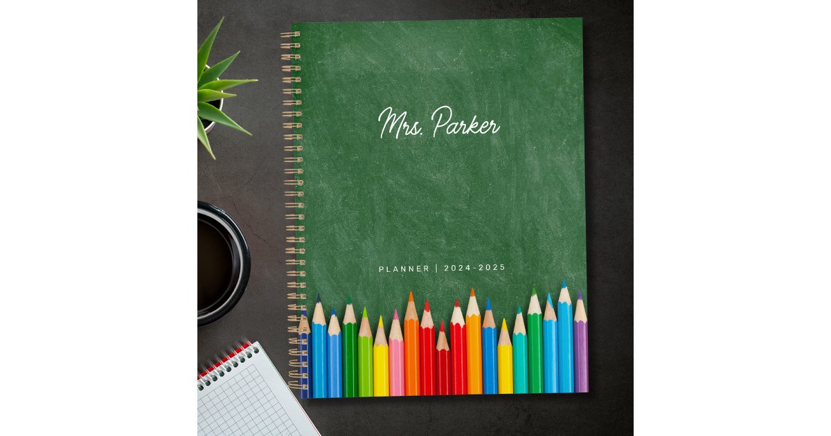 Cute Teacher Personalized Lesson Planner | Zazzle