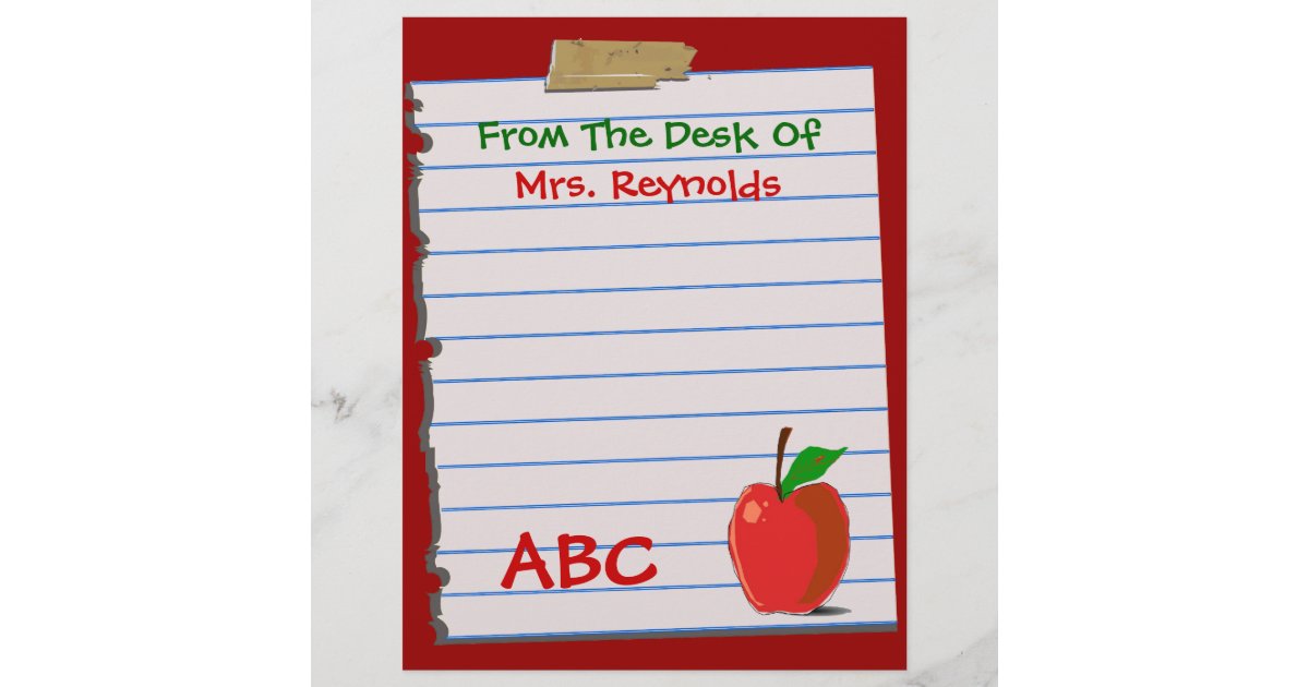 Cute Teacher Stationery | Zazzle