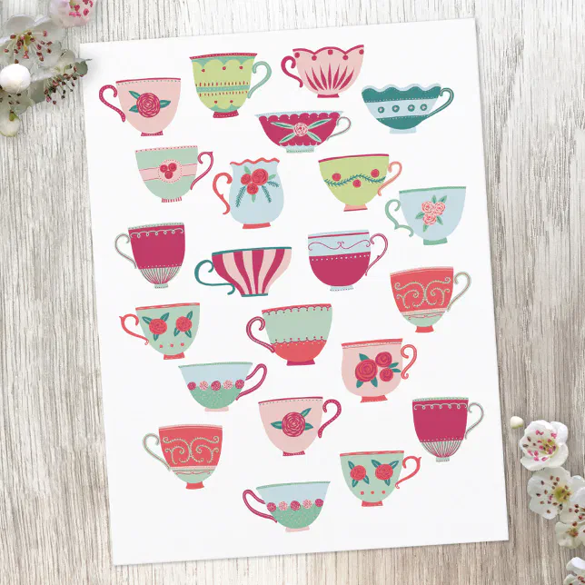 Cute Teacup Postcard | Zazzle