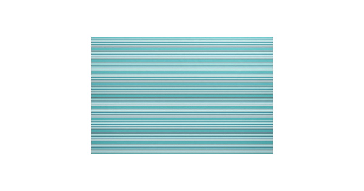 Cute Teal Striped Fabric | Zazzle