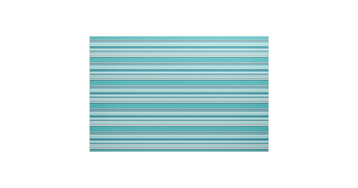 Cute Teal Striped Fabric | Zazzle