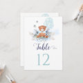 Cute Teddy Bear Balloons Table Number | Zazzle