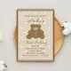 Cute Teddy Bear Cub Baby First Birthday Kids Party Invitation | Zazzle