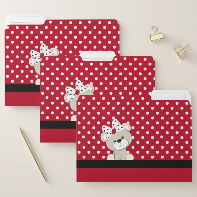 cute teddy bear file folder | Zazzle