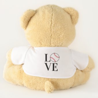 Cute teddy bear LOVE: Personalized add name, Date | Zazzle
