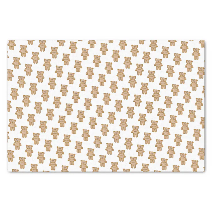 Cute Teddy Bears Pattern Tissue Paper | Zazzle