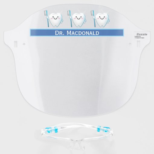 Cute Teeth Dentist Orthodontist Face Shield | Zazzle