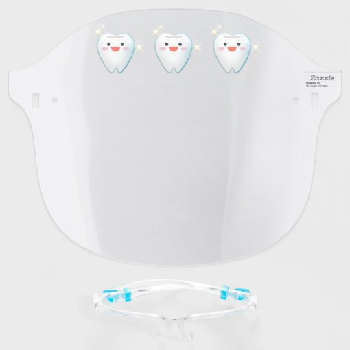 Cute Teeth Dentist Orthodontist Face Shield | Zazzle