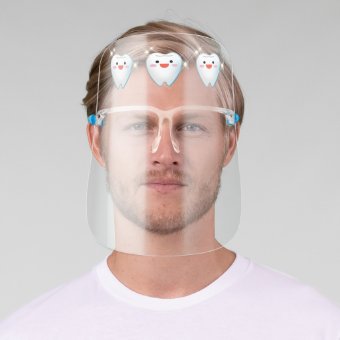 Cute Teeth Dentist Orthodontist Face Shield | Zazzle