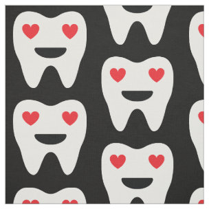 Cute Dental Pattern Fabric | Zazzle