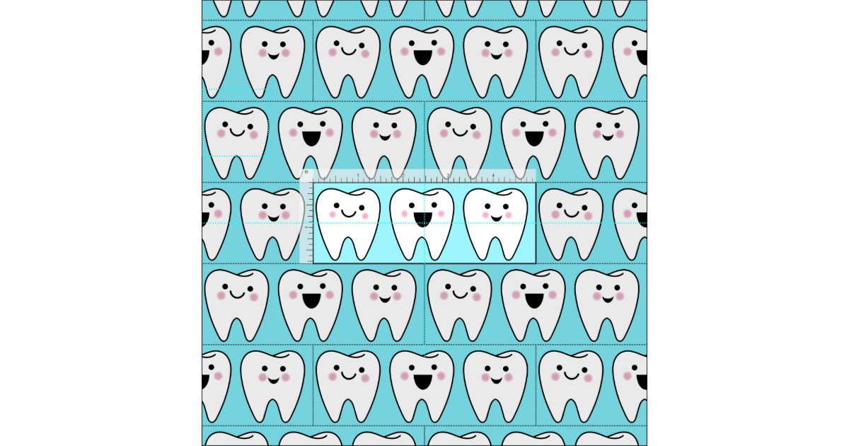 Cute Teeth Tooth Fairy Dentist Dental Fabric | Zazzle