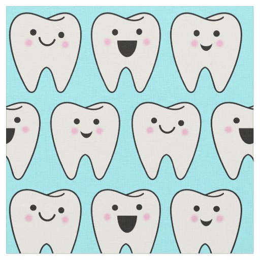 Cute Teeth Tooth Fairy Dentist Dental Fabric | Zazzle