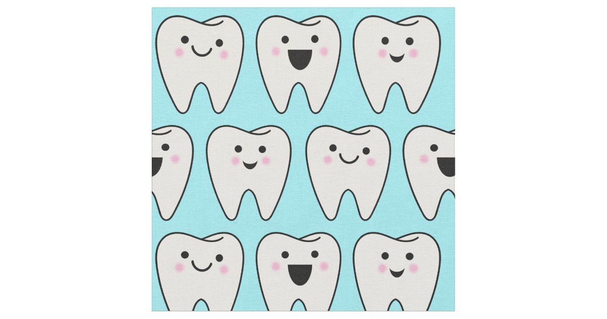 Cute Teeth Tooth Fairy Dentist Dental Fabric | Zazzle