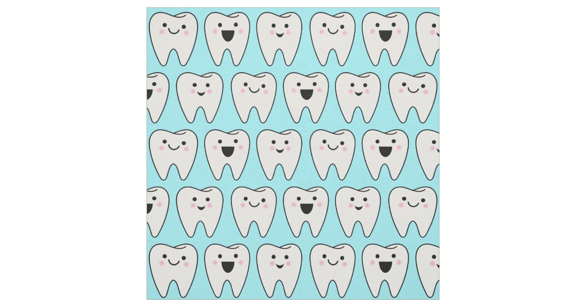 Cute Teeth Tooth Fairy Dentist Dental Fabric | Zazzle