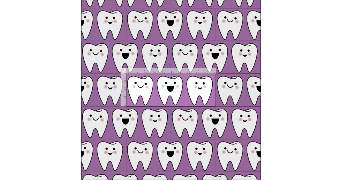 Cute Teeth Tooth Fairy Dentist Dental Purple Fabric | Zazzle
