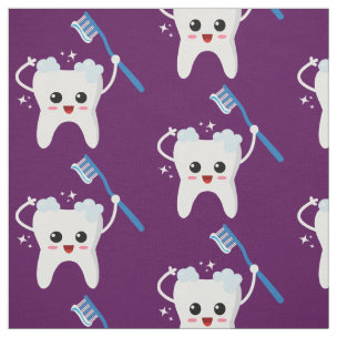 Cute Dental Pattern Fabric | Zazzle.com
