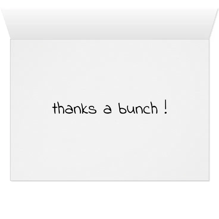 Cute Thank You Thanks a Bunch | Zazzle