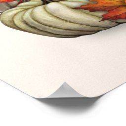 cute Thankful Seasonal lamp Fall Poster | Zazzle