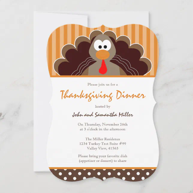 Cute Thanksgiving Dinner Invitation | Zazzle