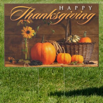 Cute Thanksgiving Pumpkin Sign | Zazzle