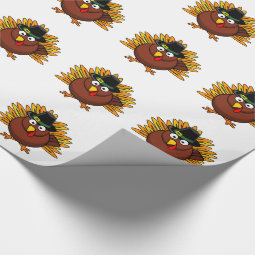 Cute Thanksgiving Turkey Wrapping Paper | Zazzle