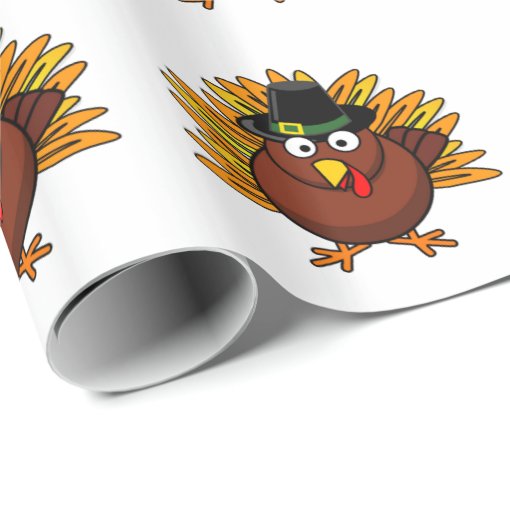 Cute Thanksgiving Turkey Wrapping Paper | Zazzle