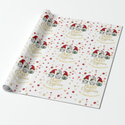 Cute Three Gnomes Merry Christmas Family Wrapping Paper | Zazzle
