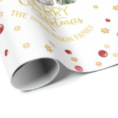 Cute Three Gnomes Merry Christmas Family Wrapping Paper | Zazzle