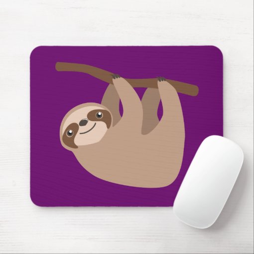 Cute Three-Toed Sloth Mouse Pad | Zazzle