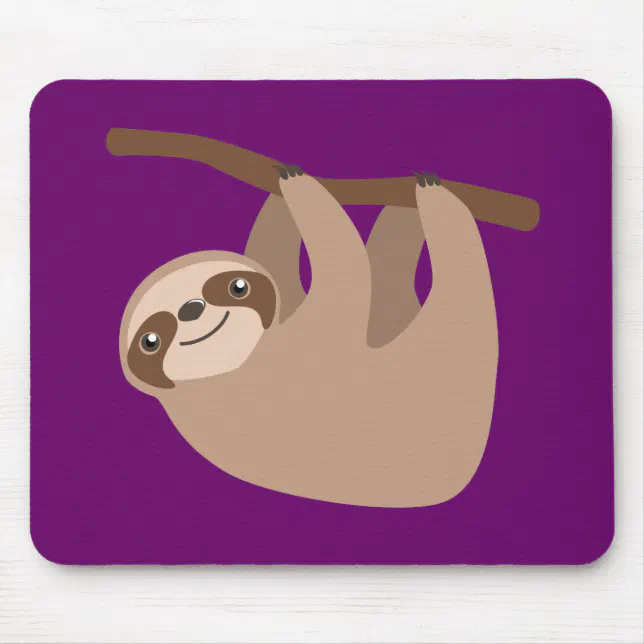 Cute Three-Toed Sloth Mouse Pad | Zazzle