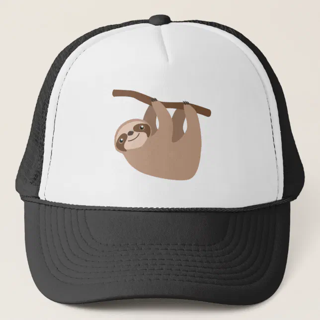 Cute Three-Toed Sloth Trucker Hat | Zazzle