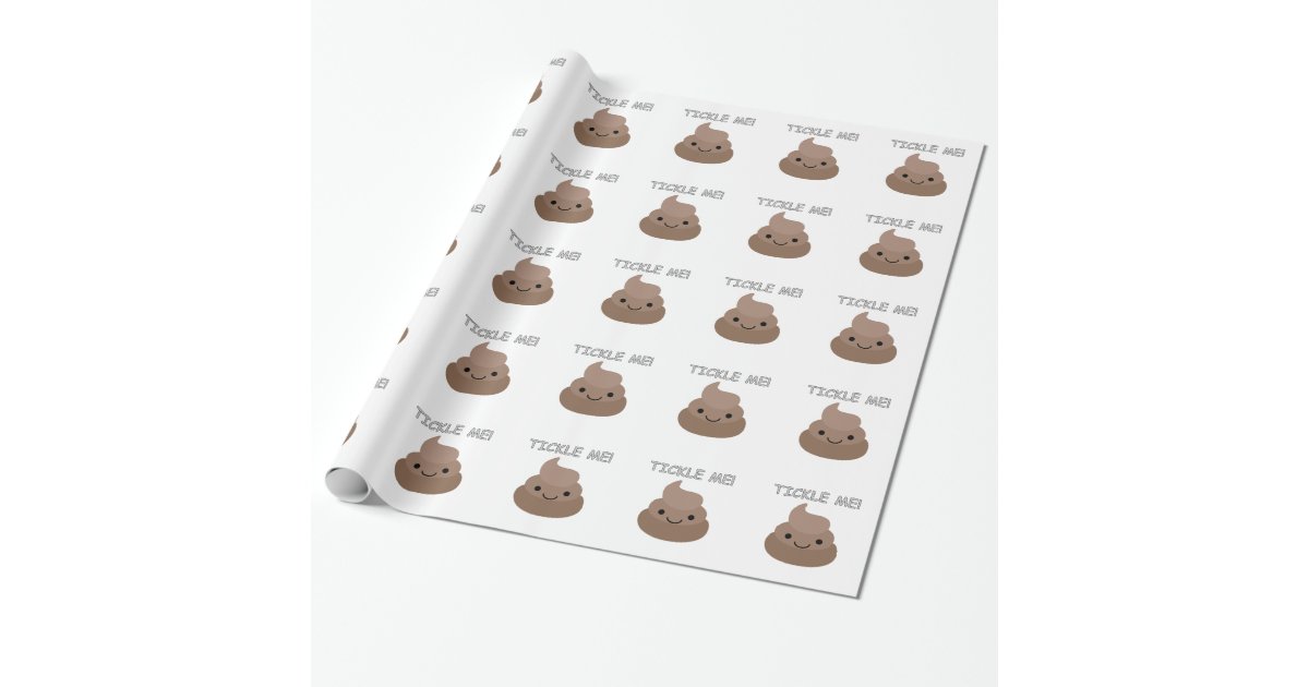Cute Tickle Me Poop Emoji Wrapping Paper | Zazzle