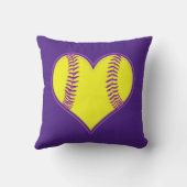 Cute Tie Dye Softball Throw Pillows PERSONALIZED | Zazzle